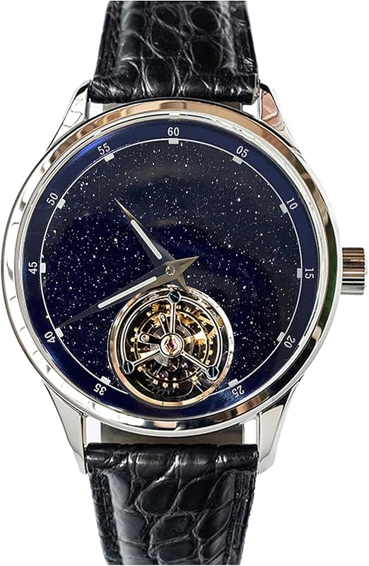 SU8230STRA Blue Gold Stone Star DUST Dial Tourbillon Master Seagull ...