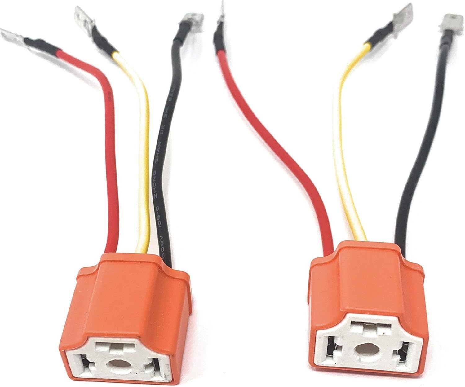 Amazon.com: 2 pack H4 9003 HB2 3 pin adapter Wiring Harness Sockets for ...