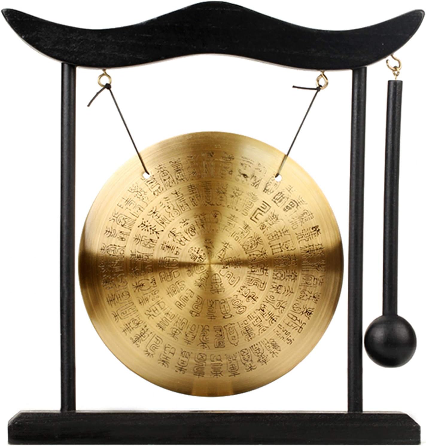 Ping Gong Small Black und Gold Hand Gong Messing Kupfer Percussion mit ...