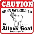 Amazon.com: Caution Attack Goat Sign : Home & Kitchen