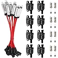 Amazon.com: 8Pcs UF413 Square Ignition Coils with 9748UU 8mm Spark Plug Wires Set & 41-962 ...