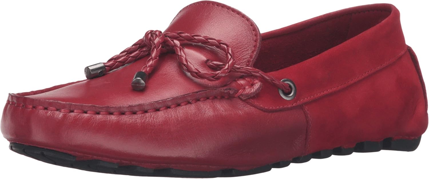 Amazon.com | Massimo Matteo Women's Mixed Material Driver with Lace Red ...