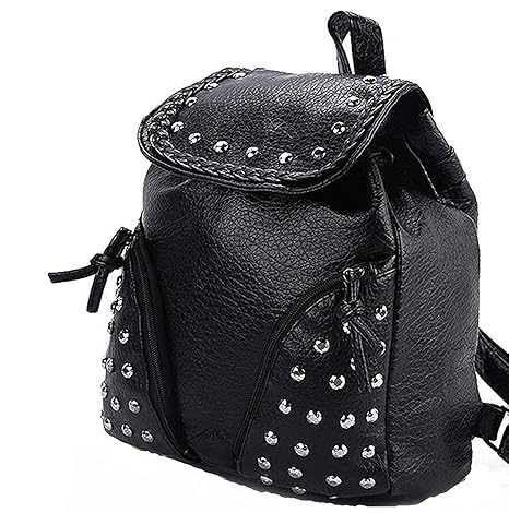 Buy Zureni Multipurpose Water Resistant PU Leather Flap Backpack for ...