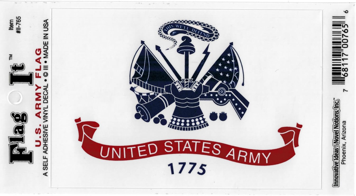 Amazon.com: U.S. Army 1775 Logo Banner Flag Car Decal Sticker [3.5x5 ...