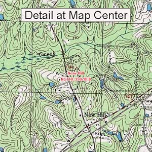 Amazon.com : USGS Topographic Quadrangle Map - New Hill, North Carolina ...