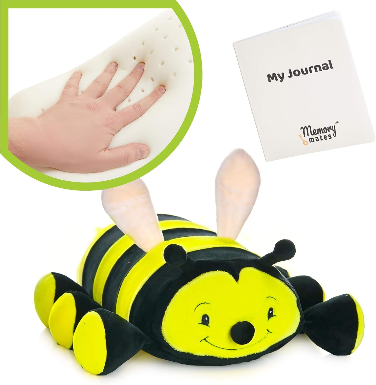 Amazon.com: MEMORY MATES Buzz The Bumble Bee Memory Foam Pillow Plush ...