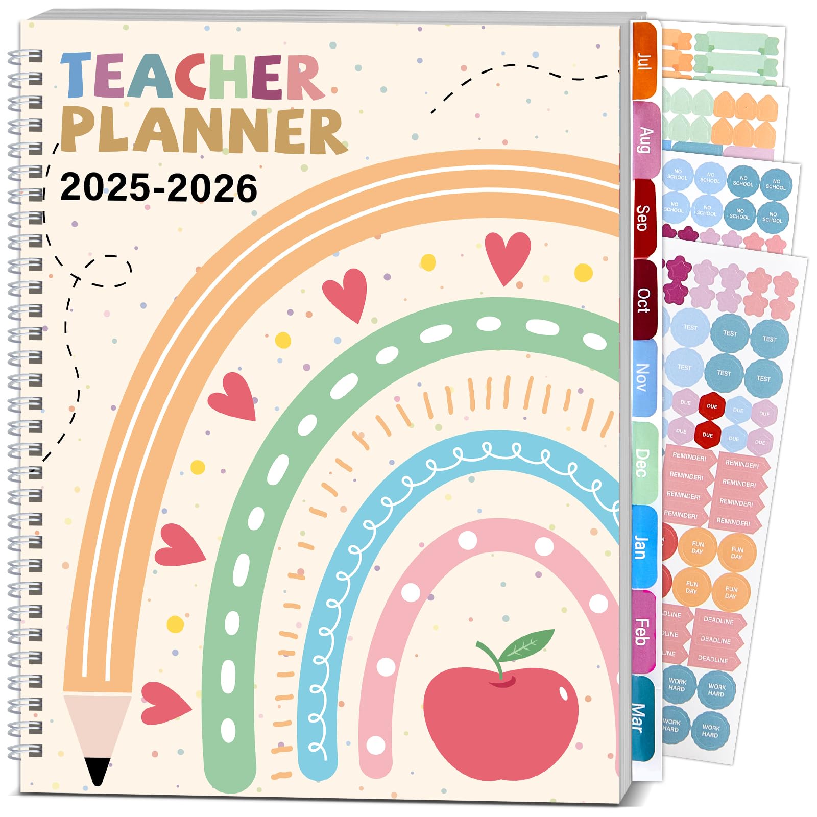 Teacher Planner 2025-2026 With Stickers, 10 Sections Lesson Plan Book ...