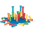 Amazon.com: Lauri Tall-Stackers - Pegs and Pegboard Set Multi, 26 ...