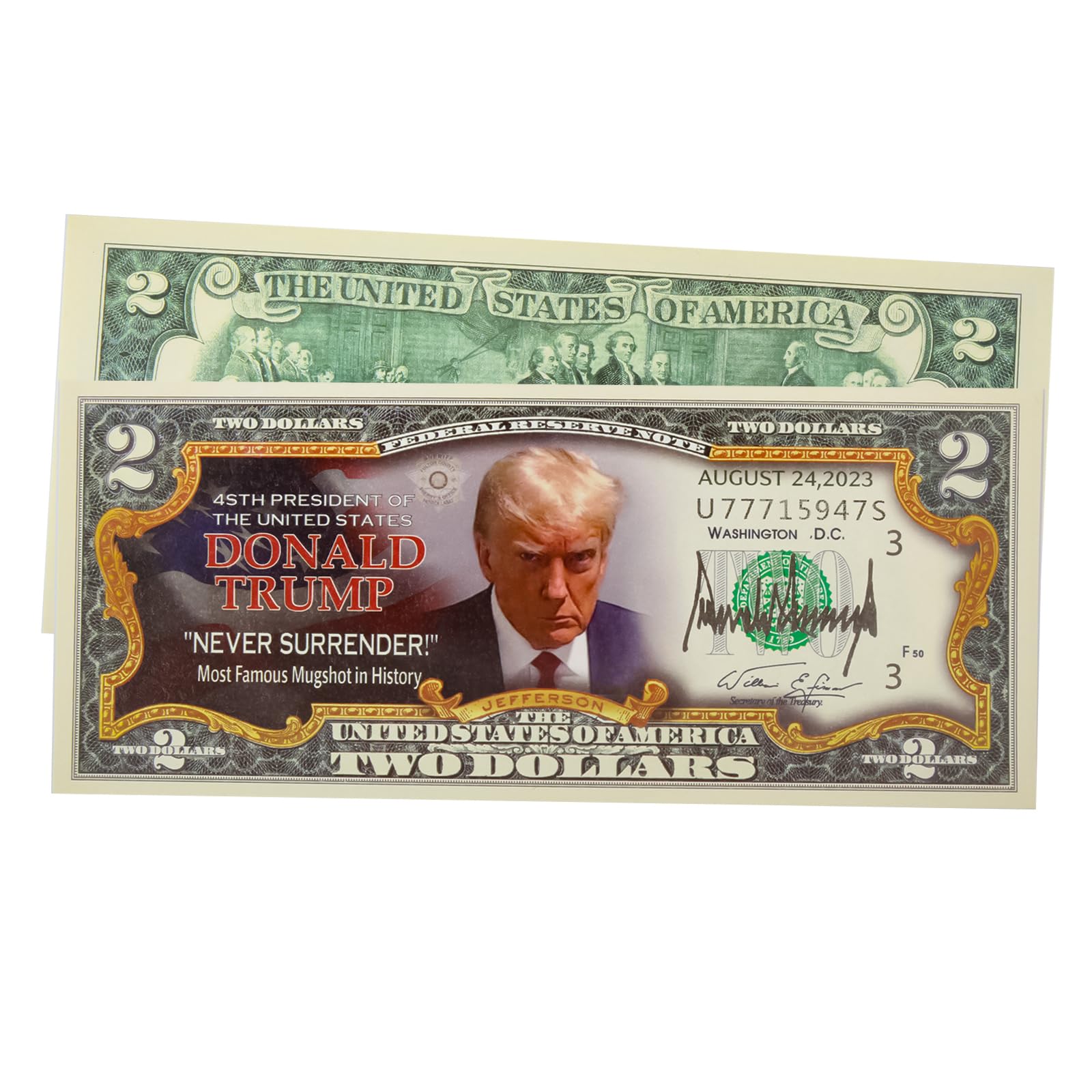 Mua TYMLINYU Donald Trump 2 Dollar Bill Never Surrender Colorized ...
