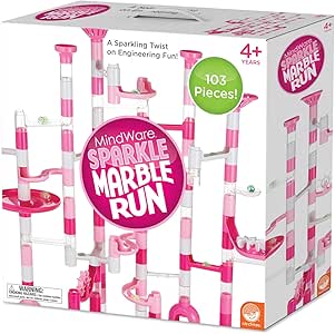 Amazon.com: MindWare Marble Run Sets (Sparkle Marble Run 103 Piece Set ...