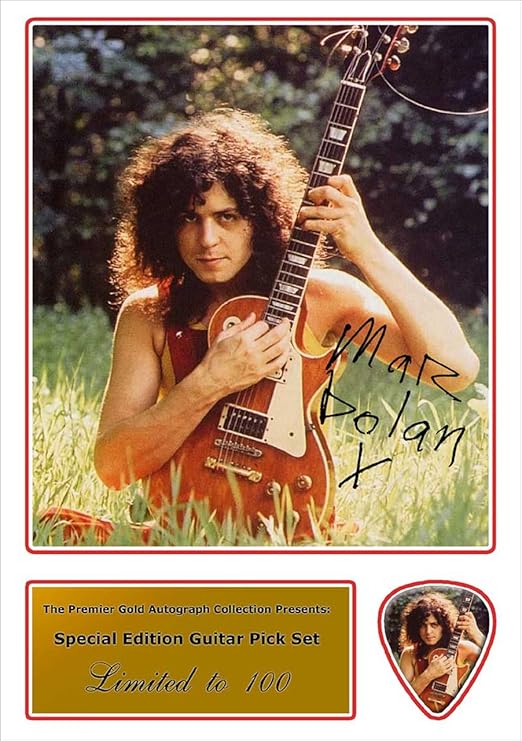 Marc Bolan T Rex Signed Photo and Matching Guitar Pick (Autograph ...