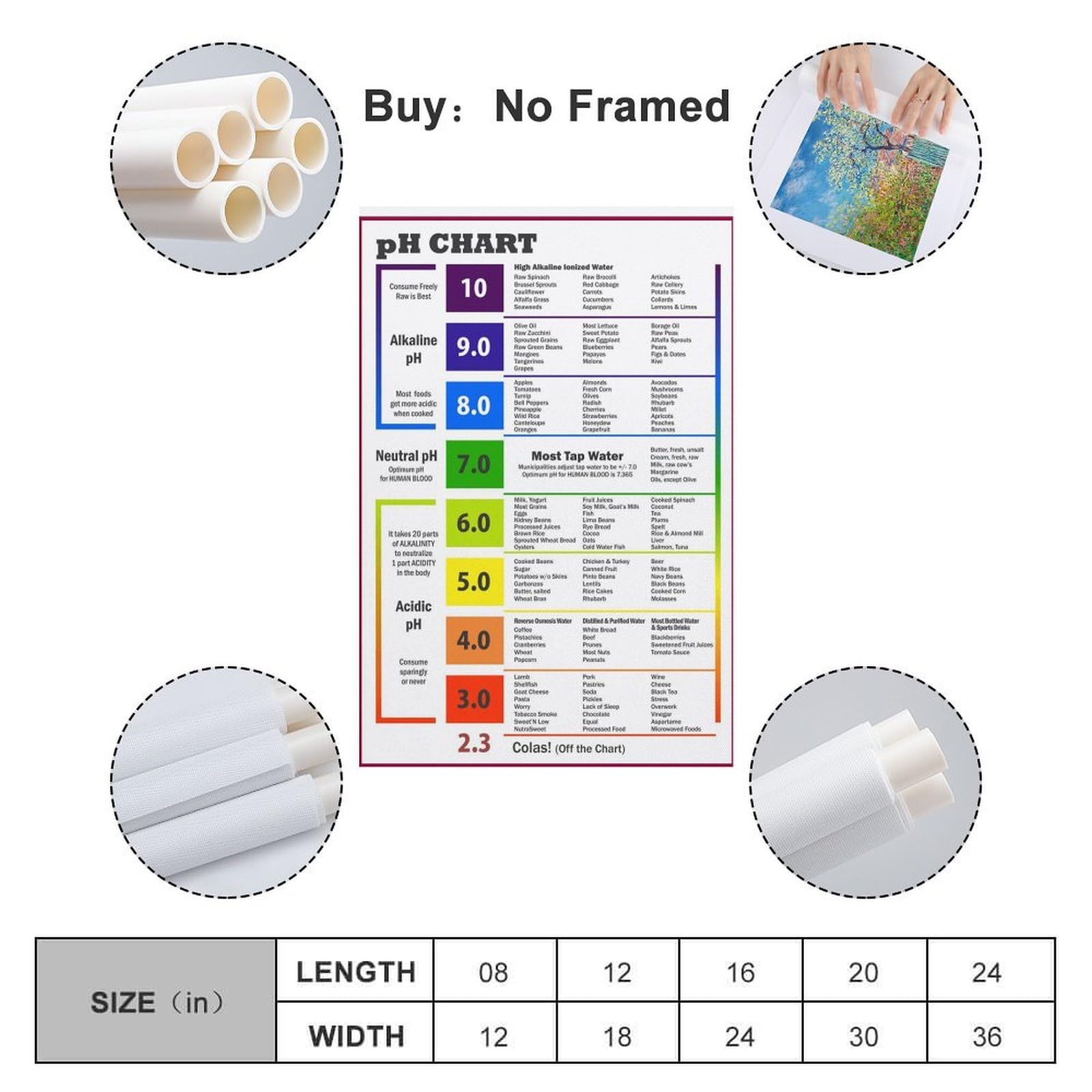 Alkaline Diet Balance Sheet PH Food Chart Poster PH Chart Poster Poster ...