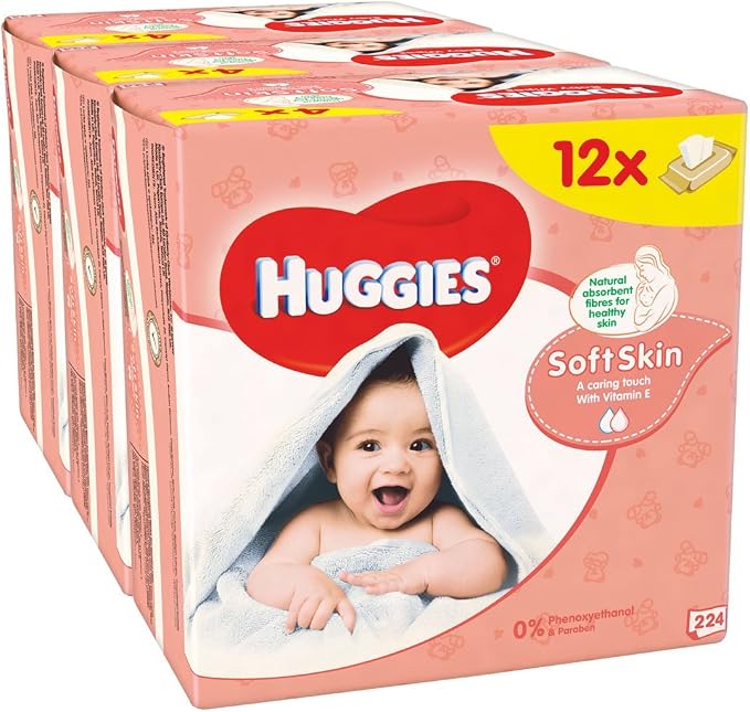 Huggies Soft Skin Baby Wipes - 12 Packs (672 Wipes Total): Amazon.co.uk ...