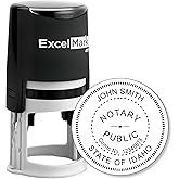 Amazon.com : ExcelMark A-43 Self-Inking Round Rubber Notary Stamp - State of Michigan : Office ...