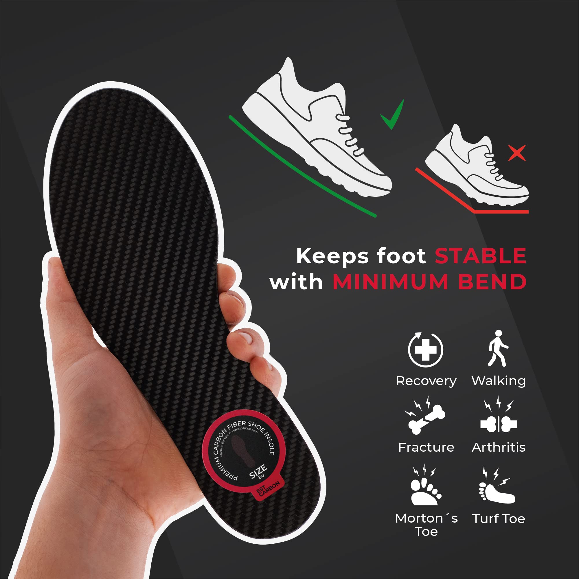 Mua Carbon Fiber Insole for Men & Women 1PC | Hallux Rigidus, Morton's ...