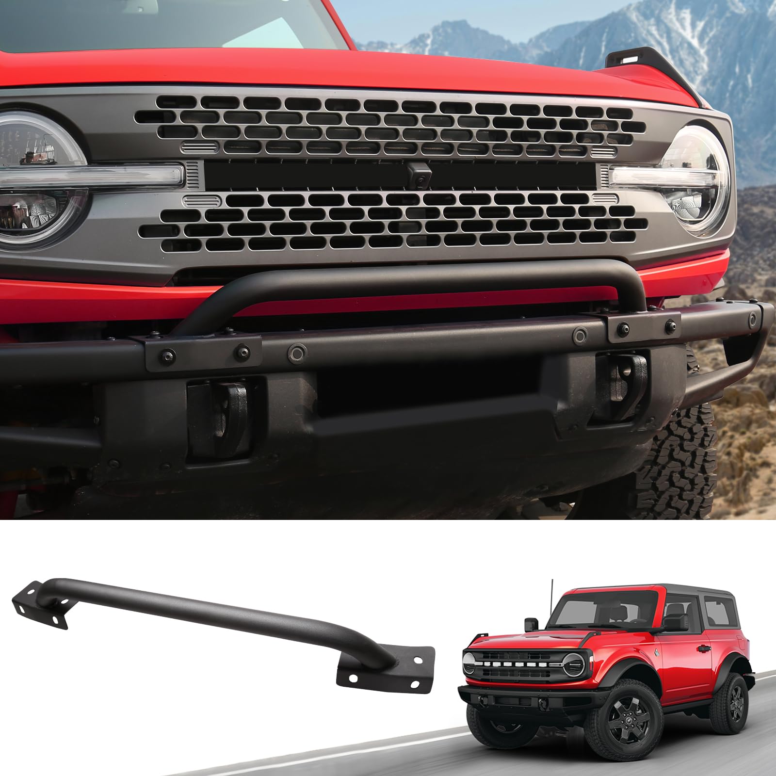 Mabett Bumper Bull Bar Black Powder fit Ford Bronco Accessories 2024 ...