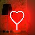 Red Heart Neon Sign, Mother's Day LED Neon Light Battery Operated or ...