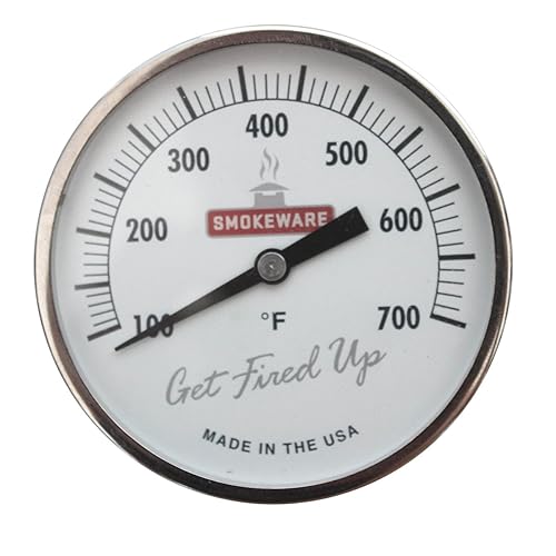 SmokeWare Temperature Gauge – 3-inch Face, 0-700°F Range, White ...