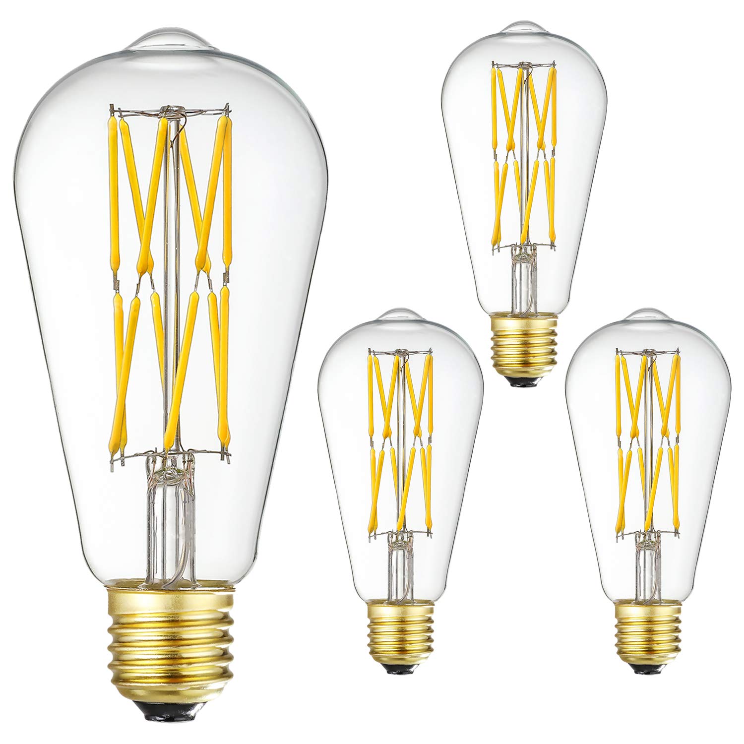 LVYE LED Edison Bulb Dimmable 12W 3000K Soft White 1200LM, 100W ...