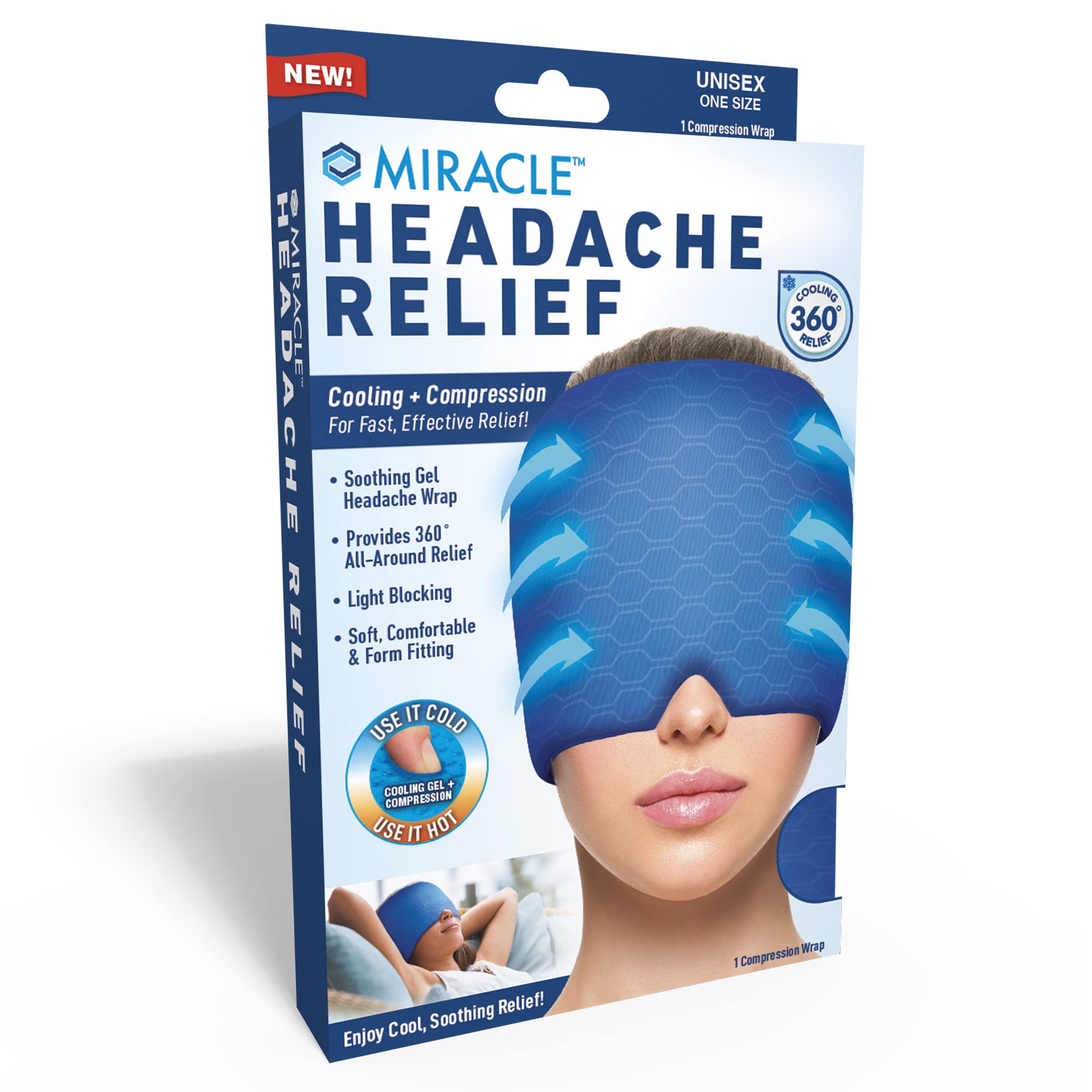 Mua Ontel Miracle Headache Relief Wrap - Light Blocking Cap and ...