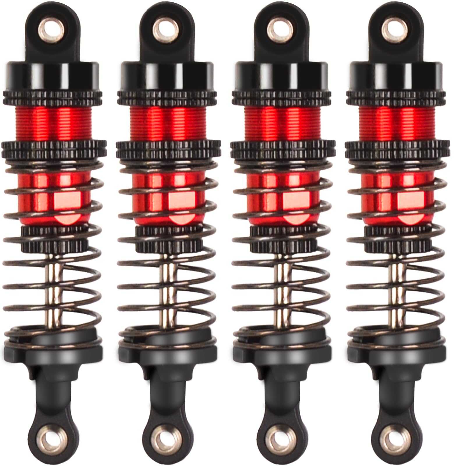 RcThjia 66mm Shocks Oil Shock Absorber RC Shock Absorber Damper Set for 1/12 1/14 1/16 Scale RC ...