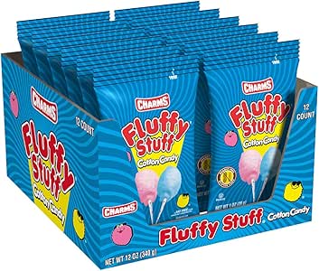 Charms Fluffy Stuff Cotton Candy 1 Ounce Bags (Pack of 12): Amazon.ca ...