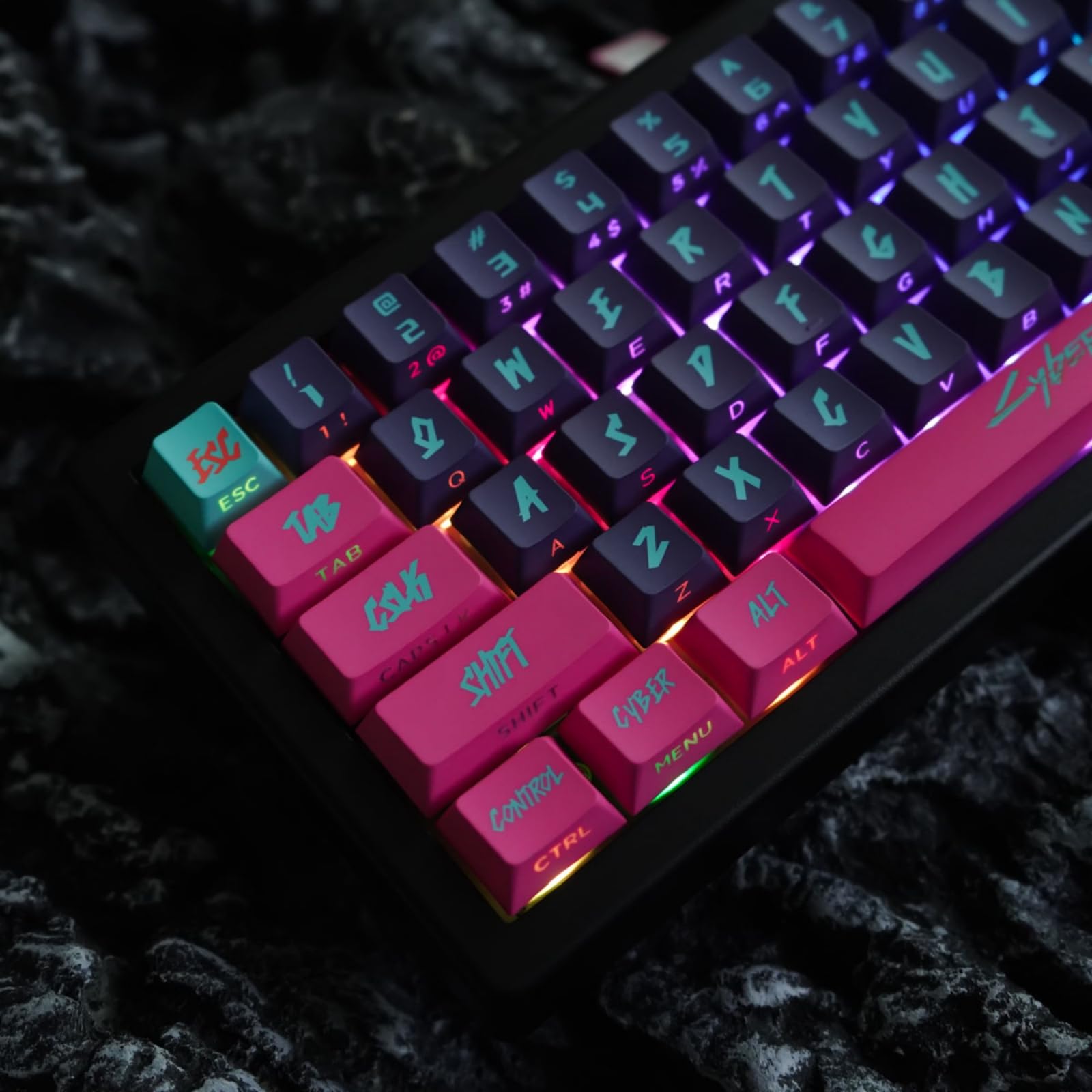 Mua REDQIN PBT Keycaps - Jade Double Shot PBT Keycaps RSA Profile Shine ...