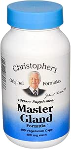 Amazon.com: Christopher's Original Formulas Master Gland Formula, 400 mg, 100 Vegetarian Caps ...