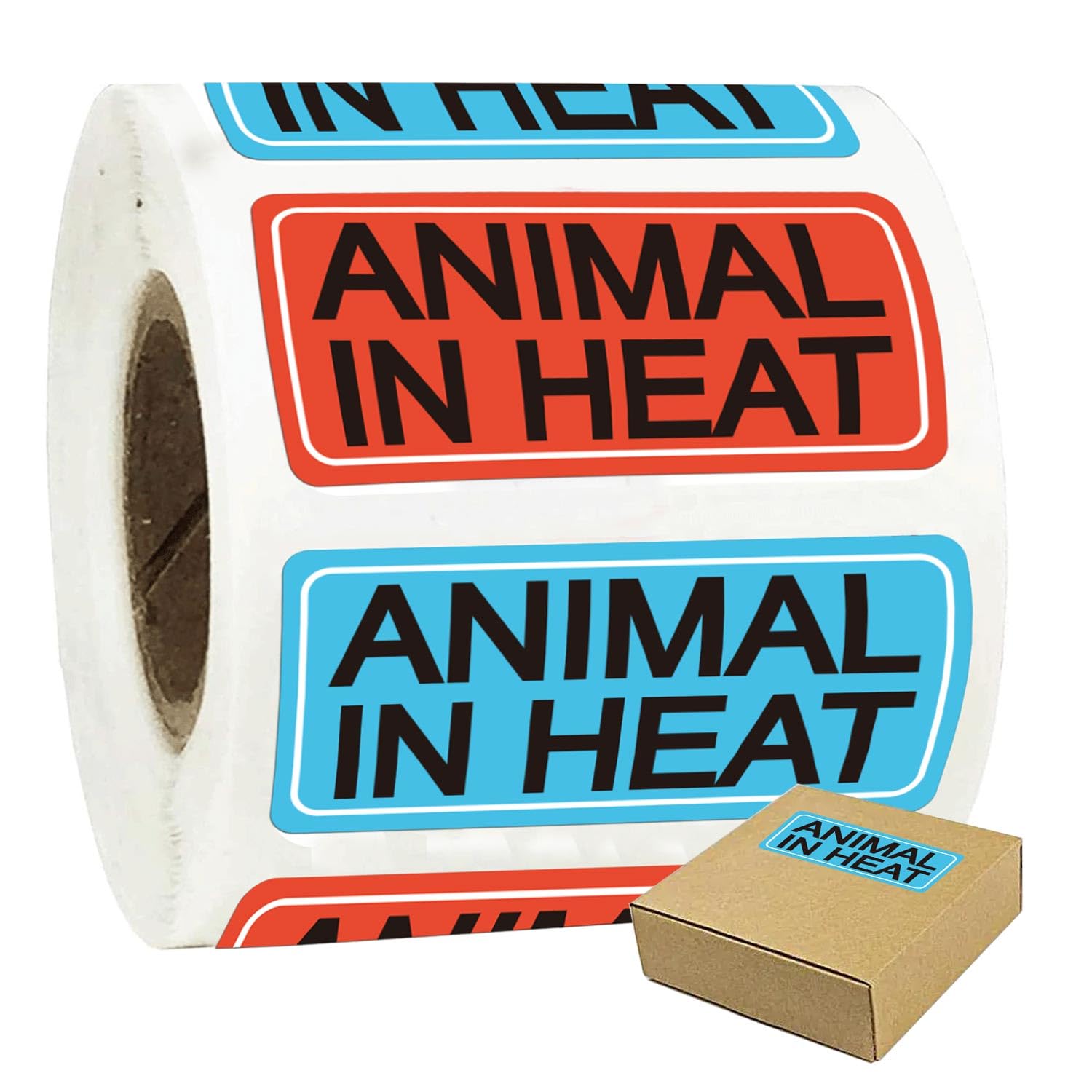 500 Pcs Animal in Heat Veterinary Labels 1x 2 Inch - Veterinary ...