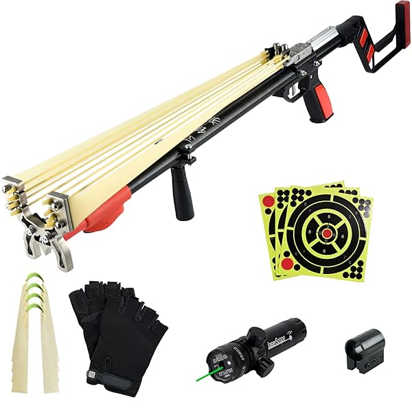 SQLWYLAT Professional Slingshot Rifle, Slingshot with Laser Sight ...