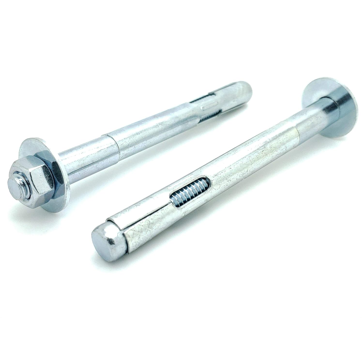 Four (4) 3/8" x 4" Zinc Plated Hex Nut Sleeve Anchor Bolts (BCP987 ...