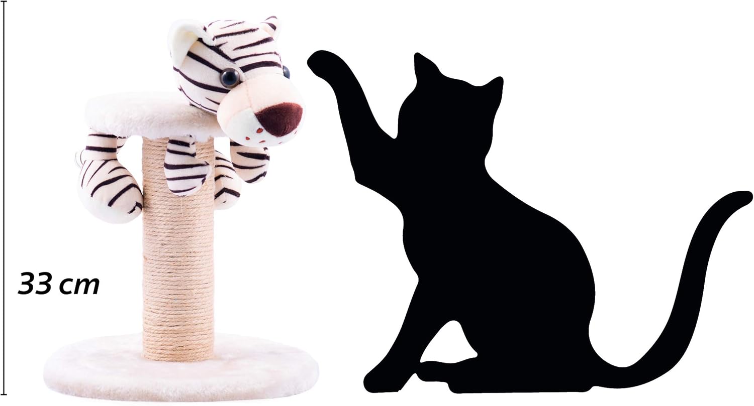 anijoy Tiger Cat Scratching Post Scratching Toy for Cats to Rummon ...