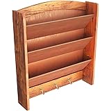 Amazon.com : Home Intuition Wall Mount 3-Tier Bamboo Letter Rack Mail ...