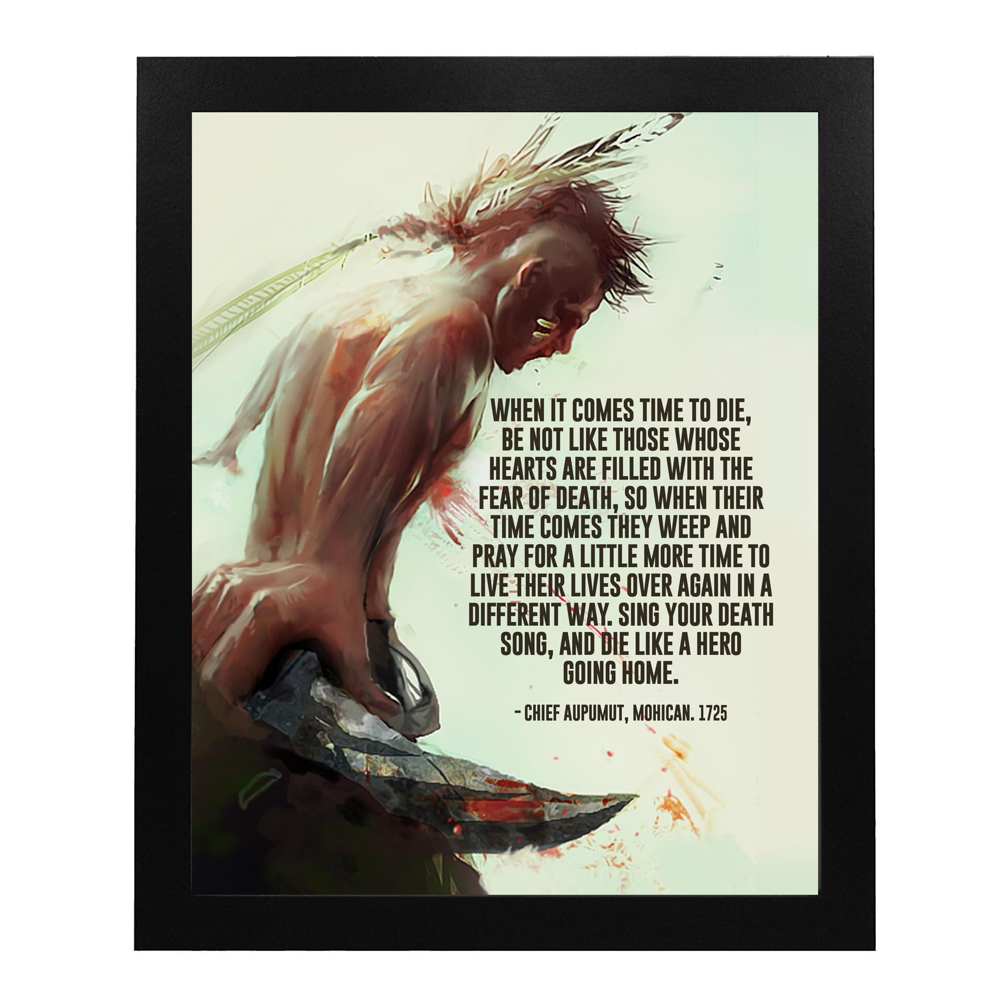 Mua Sing Your Death Song Like a Hero- Native American Indian Wall Art ...