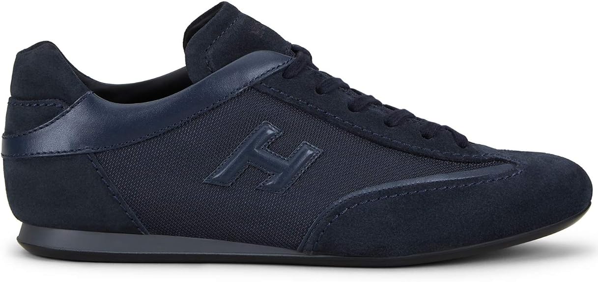 Hogan Men's Olympia Blue Suede and Fabric Sneakers - HXM0570I972 ...