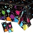 Amazon.com: Glow Party Table Covers Neon Plastic Tablecloths 108 x 54 ...