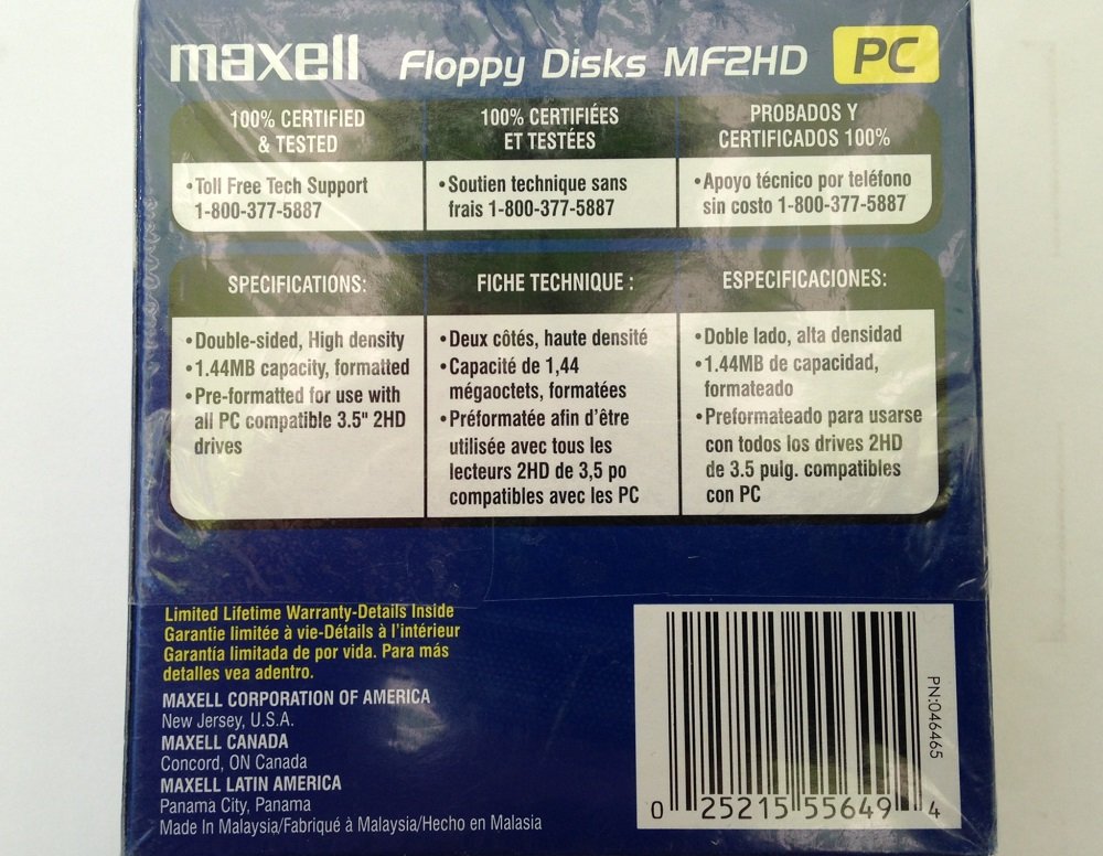 Mua Maxell 3.5 HD 1.44MB Pre-Formatted MF2HD 10-Pack trên Amazon Mỹ ...