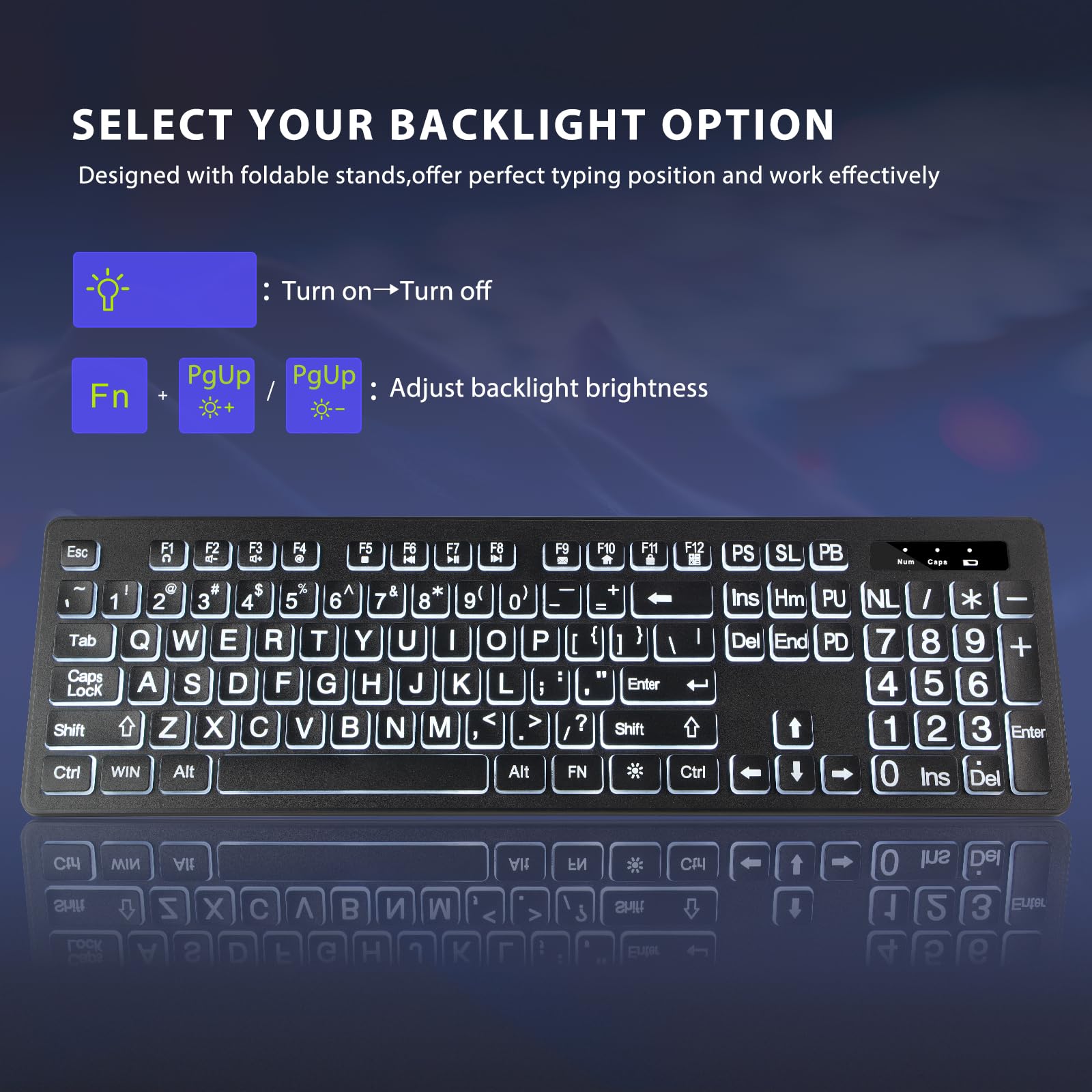 Mua Wireless Keyboard and Mouse - Large Print Wireless Keyboard ...