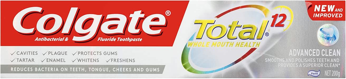Colgate Total Advanced Clean Antibacterial Fluoride Toothpaste New and ...