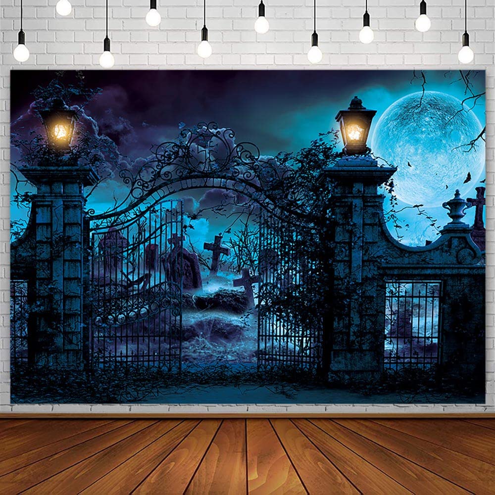 Sendy 7x5ft Halloween Backdrop Horror Moon Night Party Decorations ...
