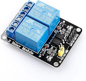 Amazon.com: SunFounder 2 Channel DC 5V Relay Module with Optocoupler ...