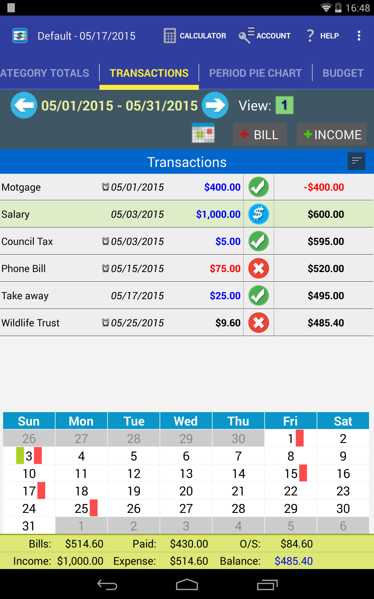 Amazon.com: MoBill Budget and Reminder: Appstore for Android