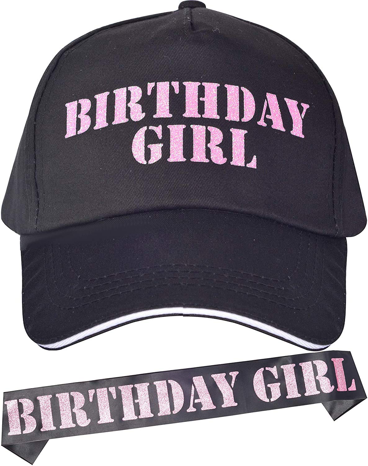 Buy Birthday Girl Baseball Caps and Sash Pink, Funny Birthday Party ...