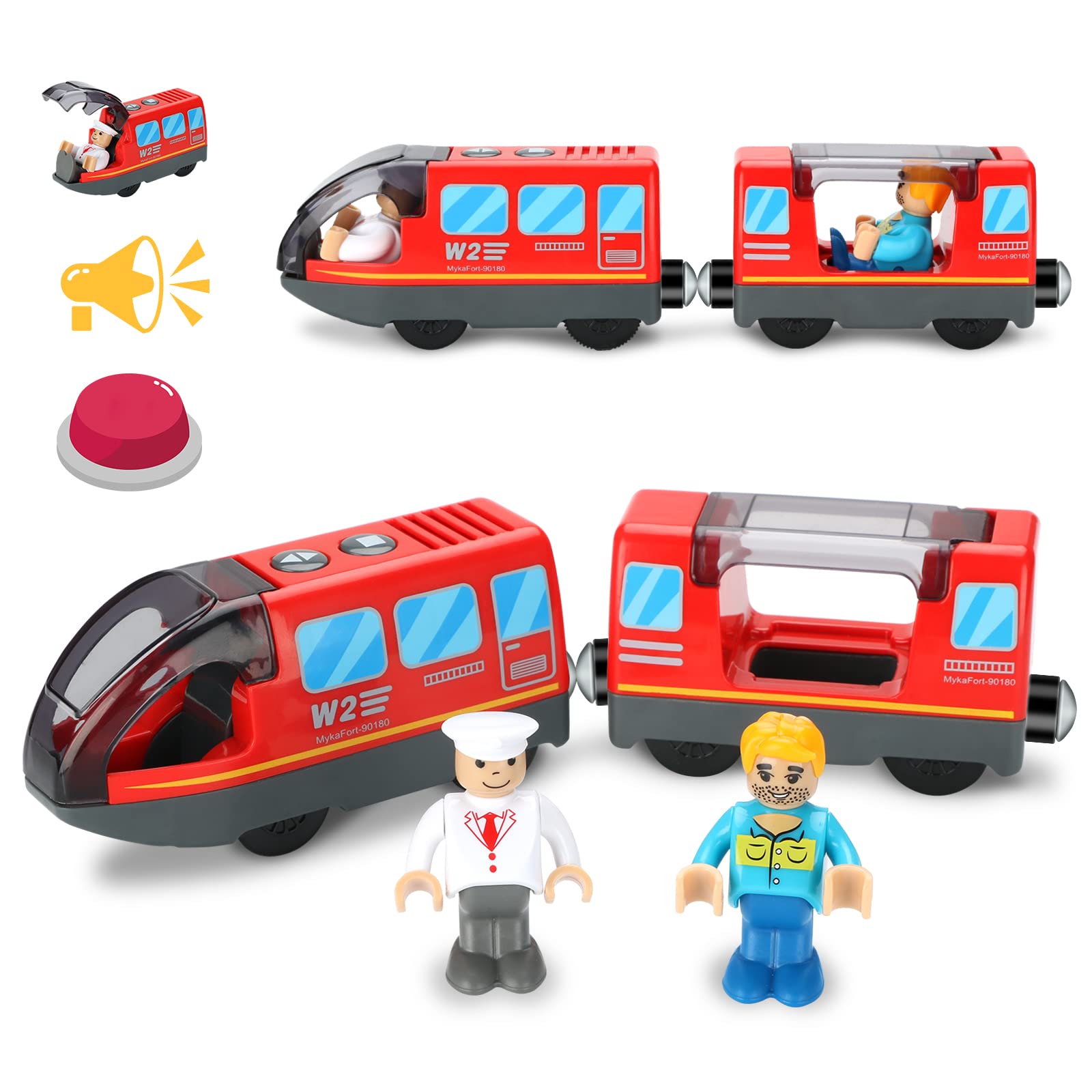 Mua Battery Operated Train Set for Wooden Train Track (w/sound ...