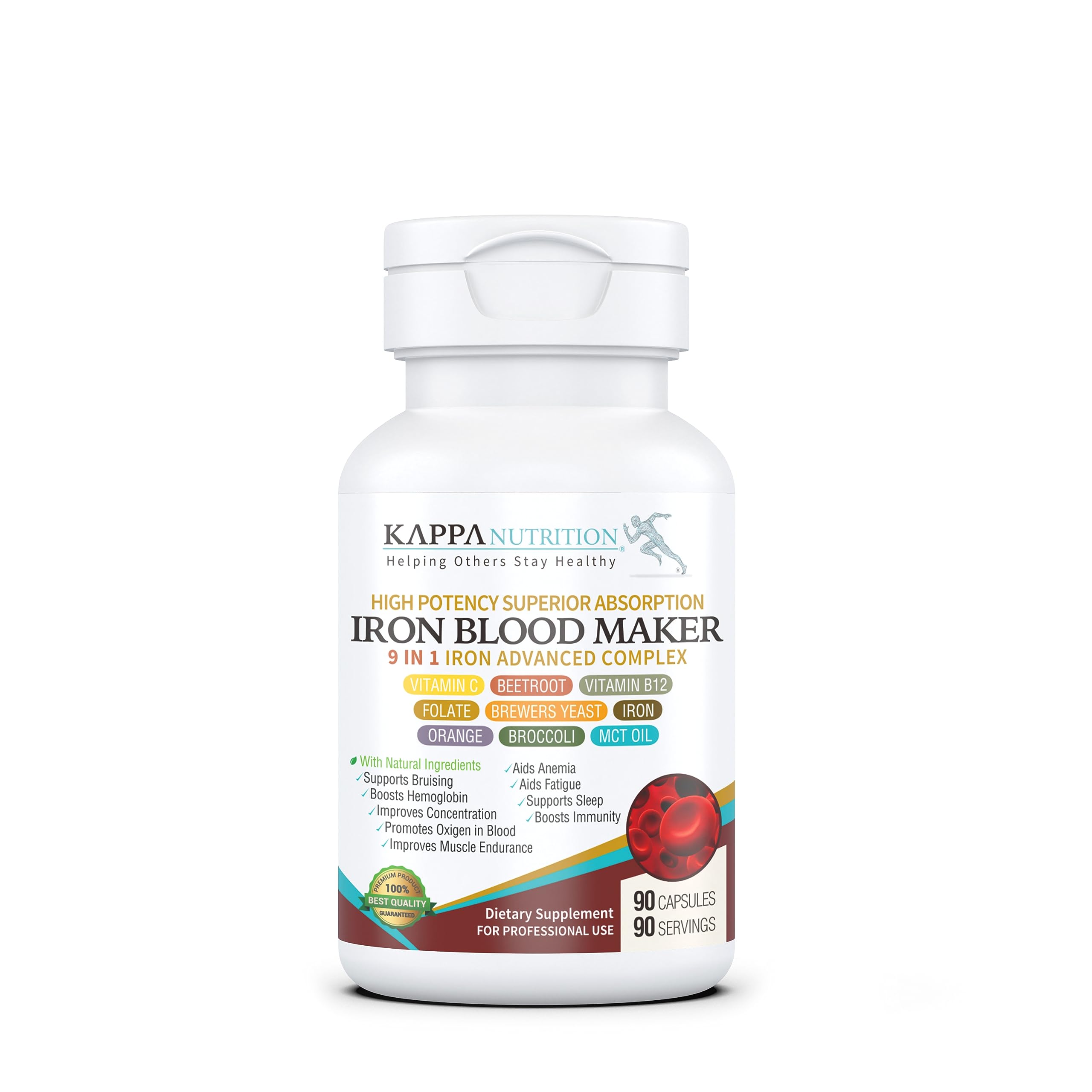 Mua KAPPA NUTRITION (90 Capsules), Iron 26mg, Vitamin C & Orange 150mg ...