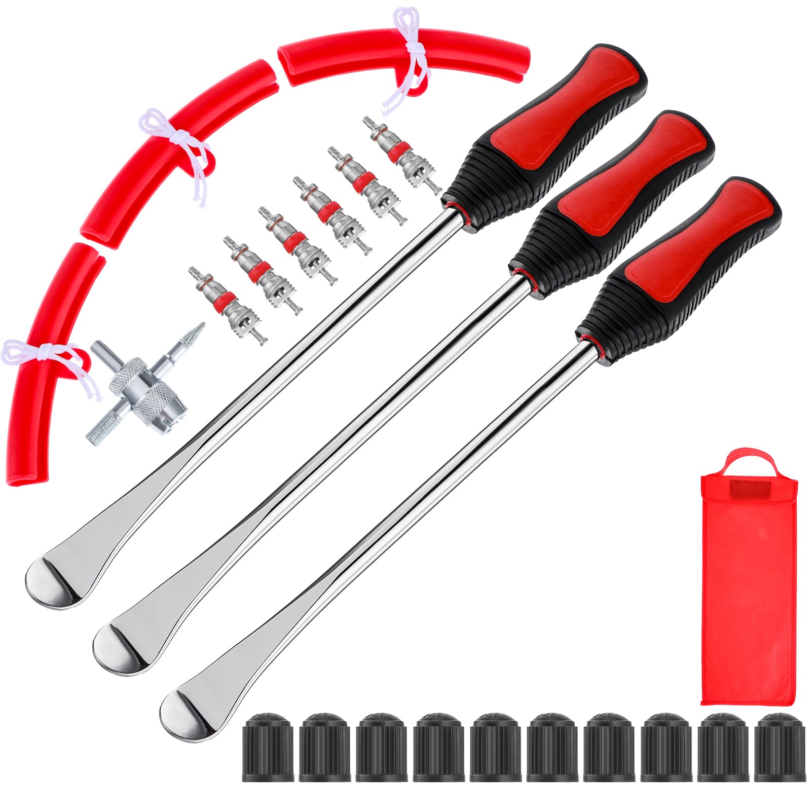 MAQUITA Tire Spoons Iron Set, 3pcs Steel Tire Changing Removal Tool ...