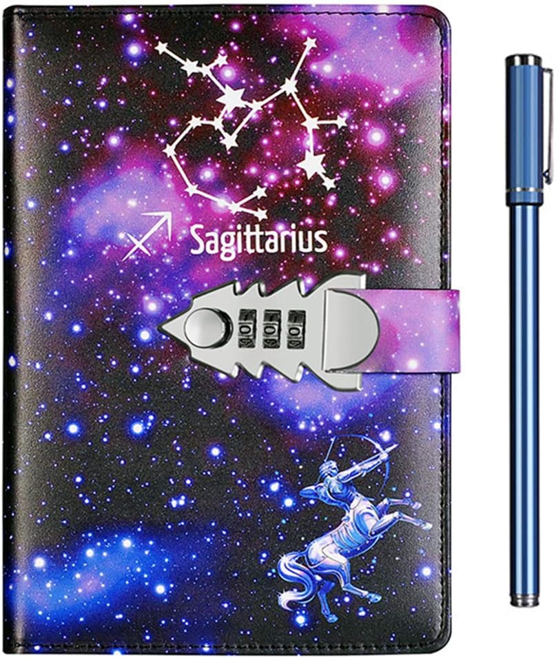 Amazon.com : Starry Sky Diary with Lock and Key for Girls, Combination ...
