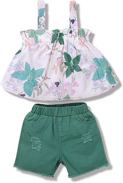 3T Girls Clothes Toddler Girl Sleeveless Outfits Floral Tanks Tops Kids ...