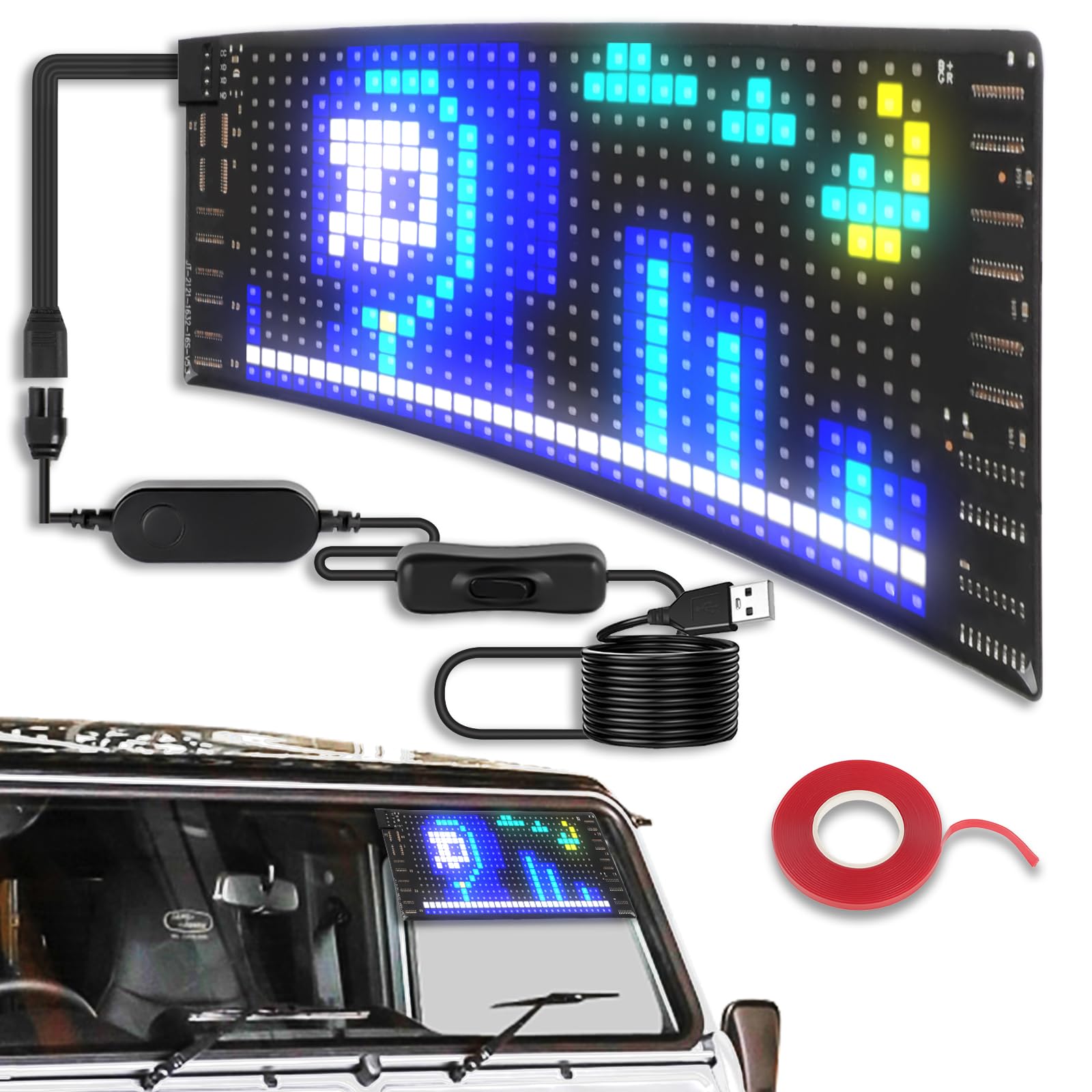 Scrolling LED Sign Matrix Panel, Flexible Bright Advertising ...