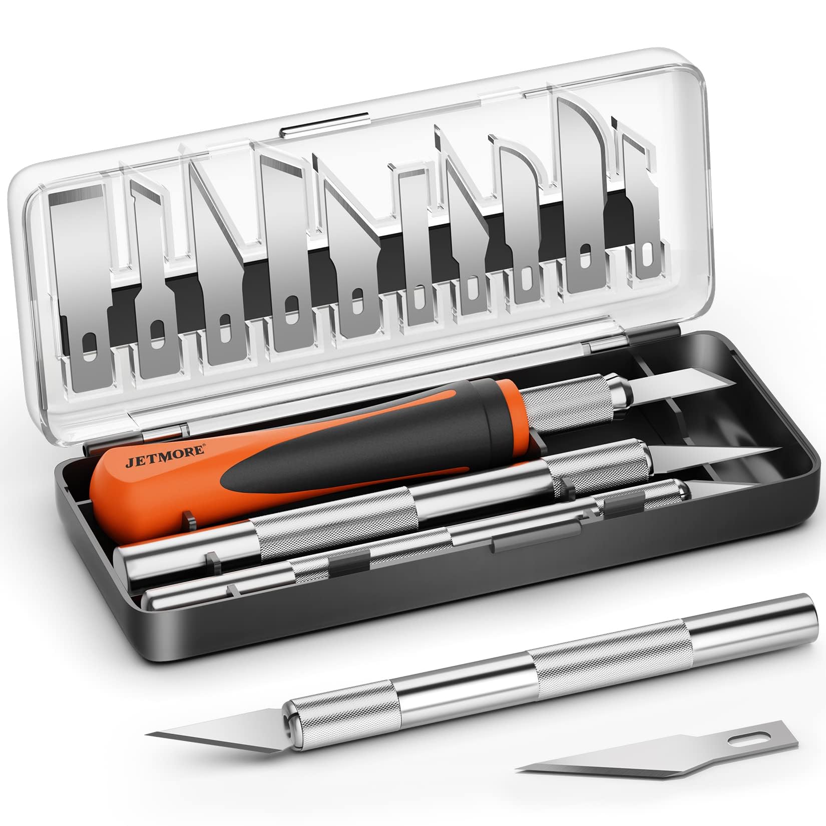 JETMORE 16 Pcs Craft Knife, 3 Pcs Exacto Knife with 13 Pcs SK5 Steel ...